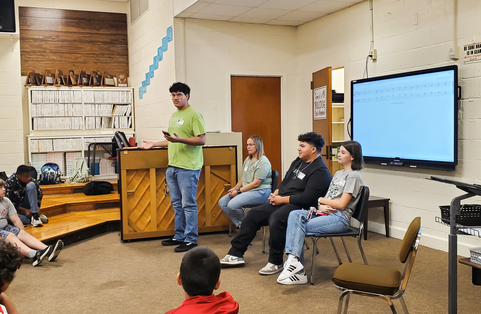 Panola College music students inspire young musicians at Carthage Junior High School during Arts ...